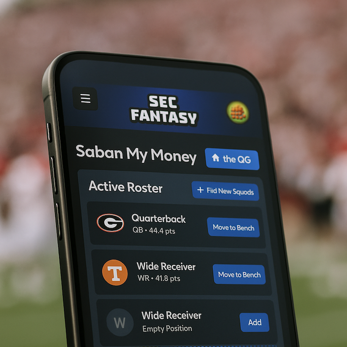 SEC Fantasy App Screenshot